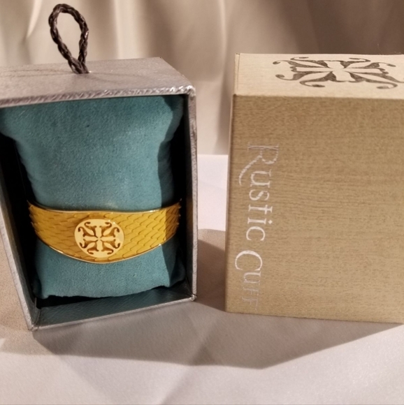 Rustic Cuff | Jewelry | New Rustic Cuff Yellow Monique Python With Gold ...